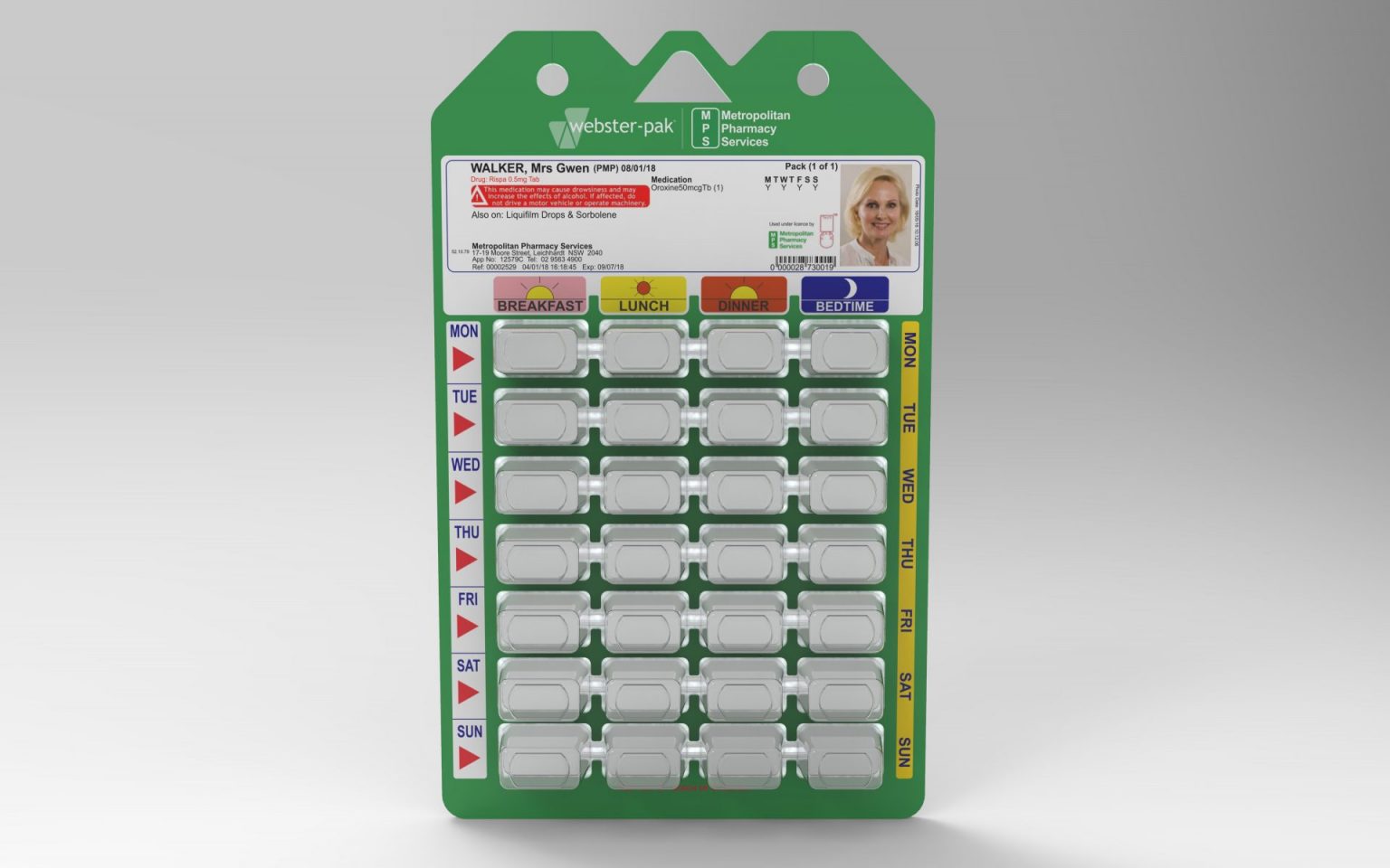 Webster-pak® 28 (DISPOSABLE) | Webstercare Medication Management