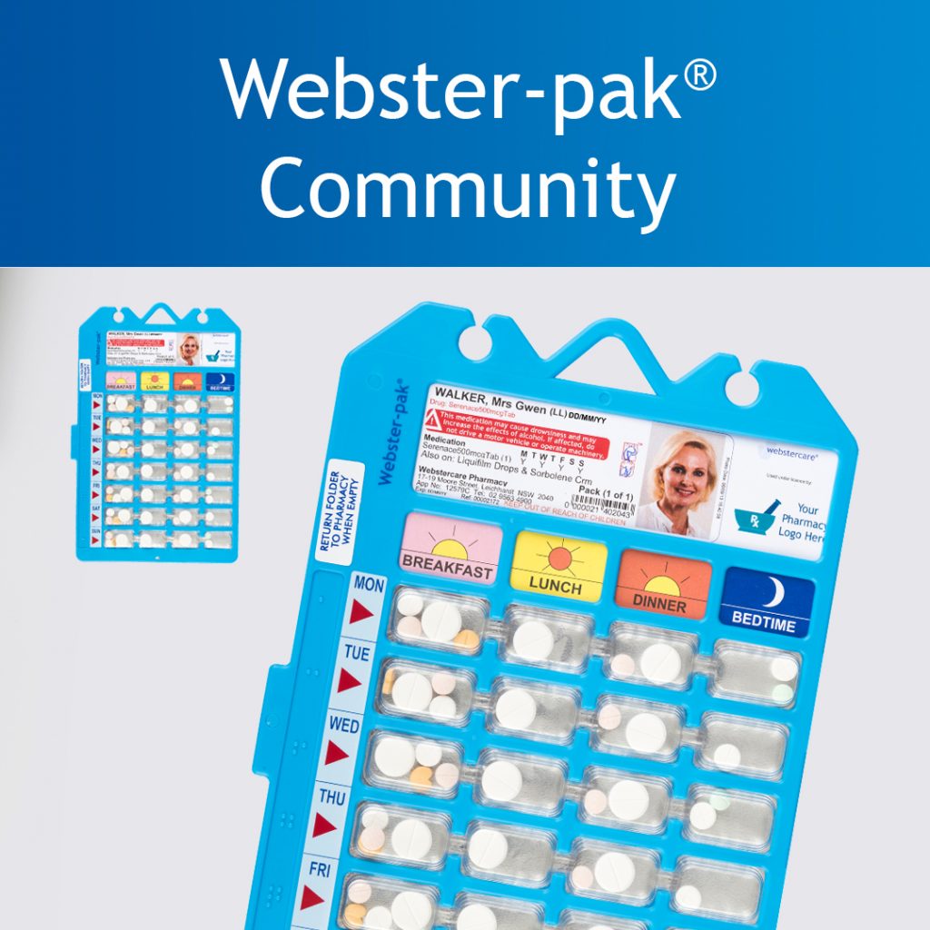 Webster-pak® Community | Webstercare Medication Management