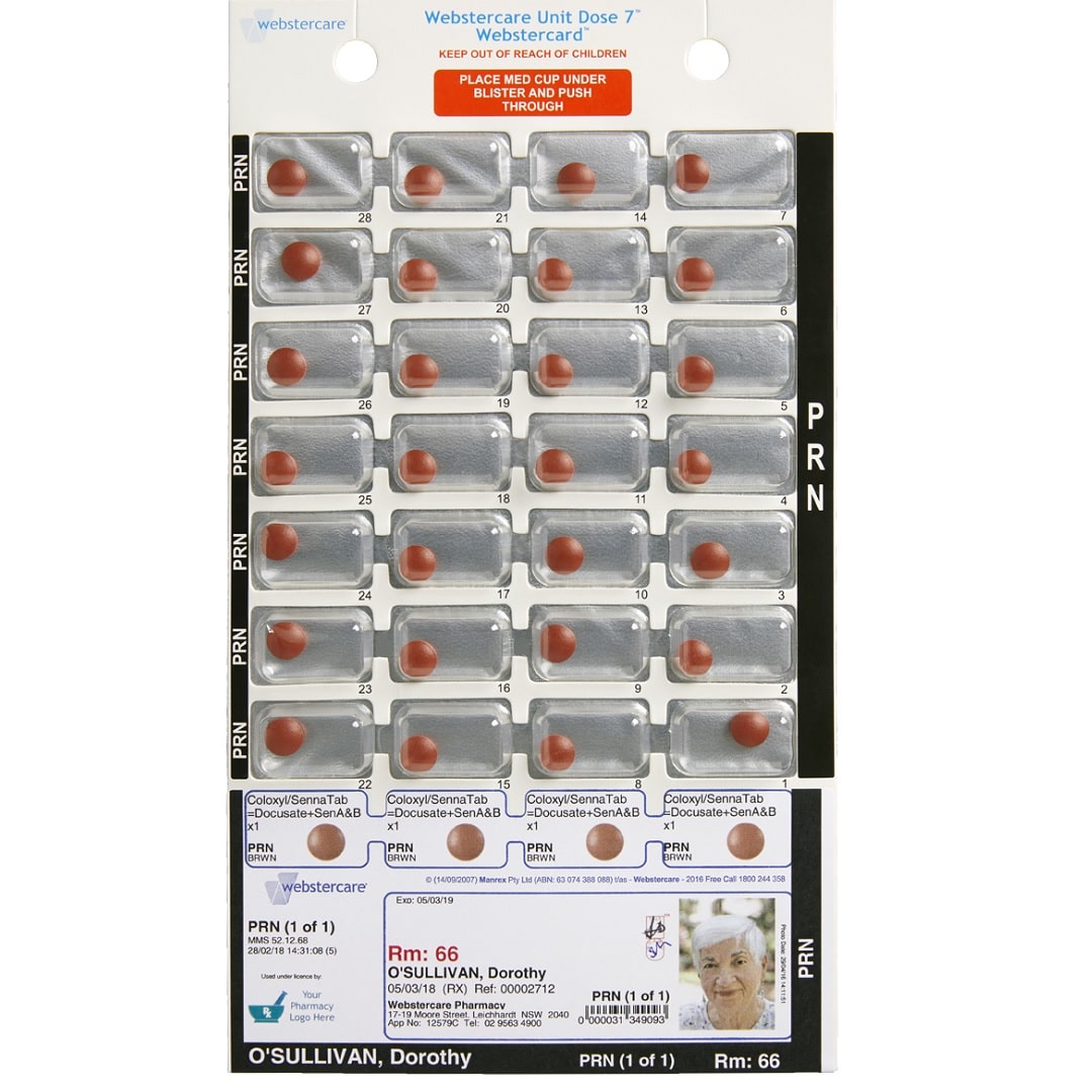 Unit Dose 7® Webstercard | Webstercare Medication Managment