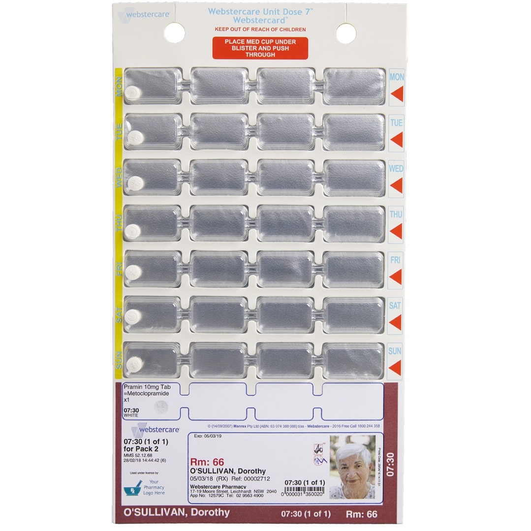 Unit Dose 7® Webstercard | Webstercare Medication Managment
