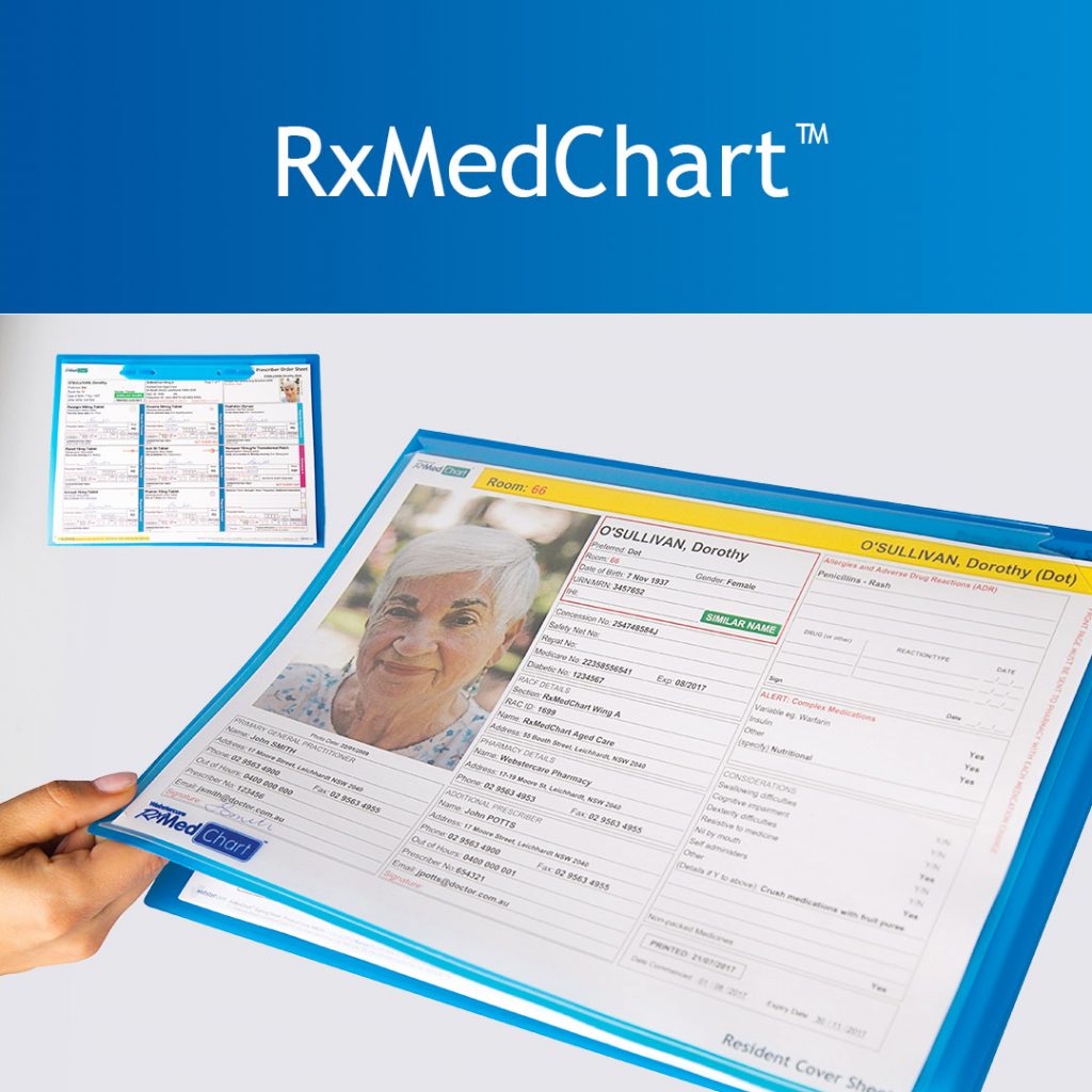 Webstercare's RxMedChart medication charts for aged care